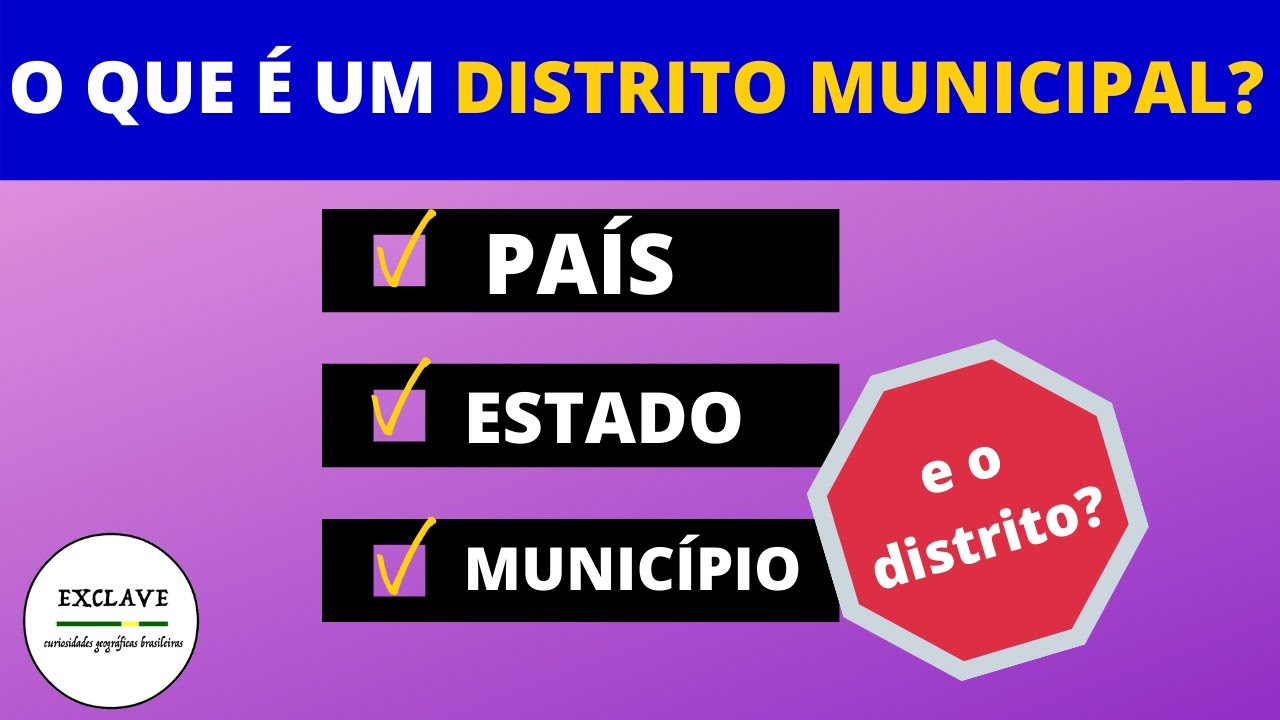 O que é um distrito municipal? - YouTube