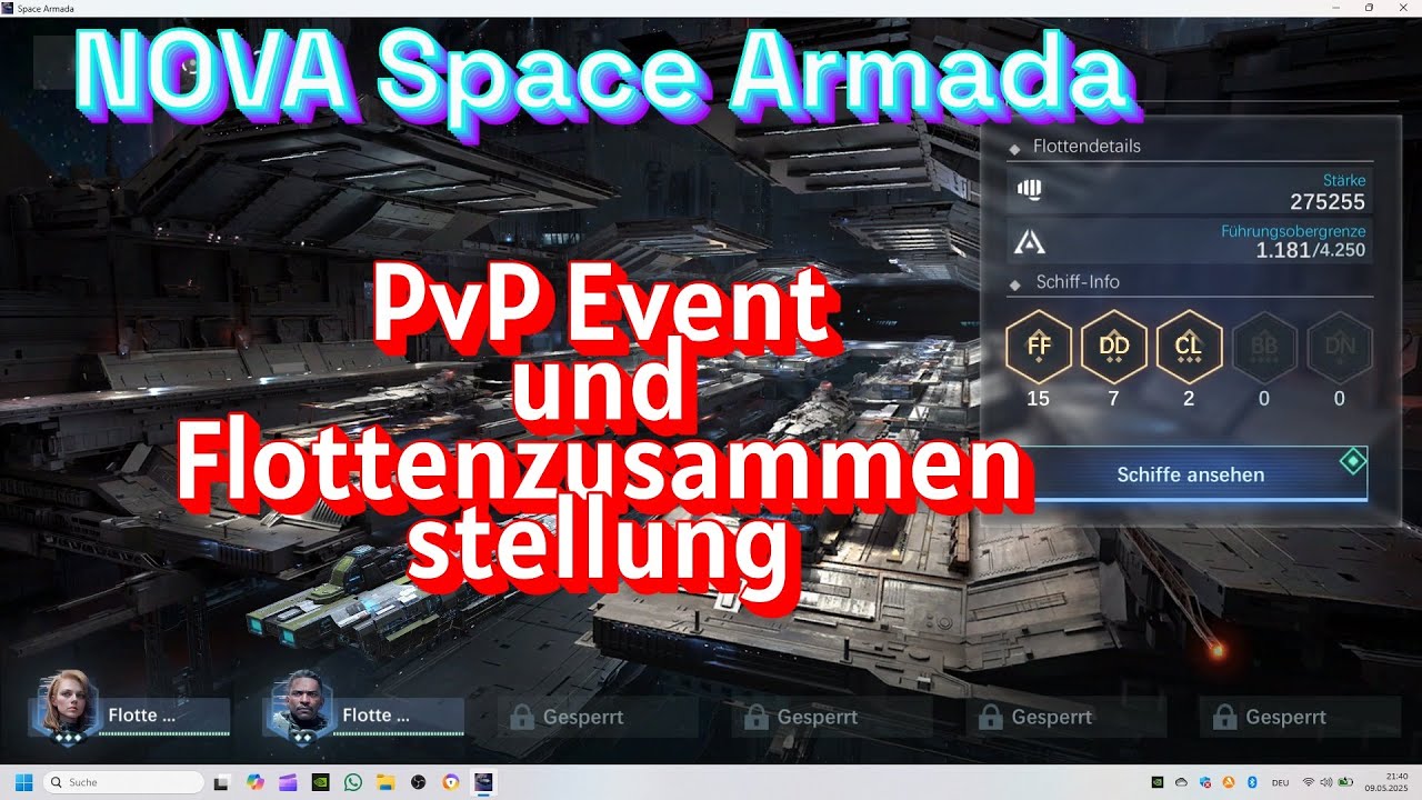 NOVA Space Armada PvP Event und Flottenzusammenstellung - YouTube