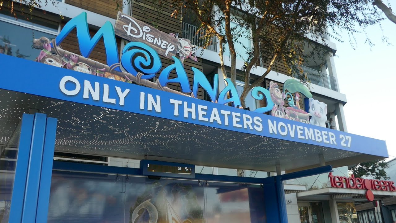 Disney Moana 2 Bus Stop Los Angeles California USA November 27, 2024 ...