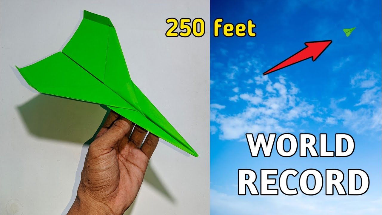 how to make The WORLD RECORD PAPER AIRPLANES - YouTube