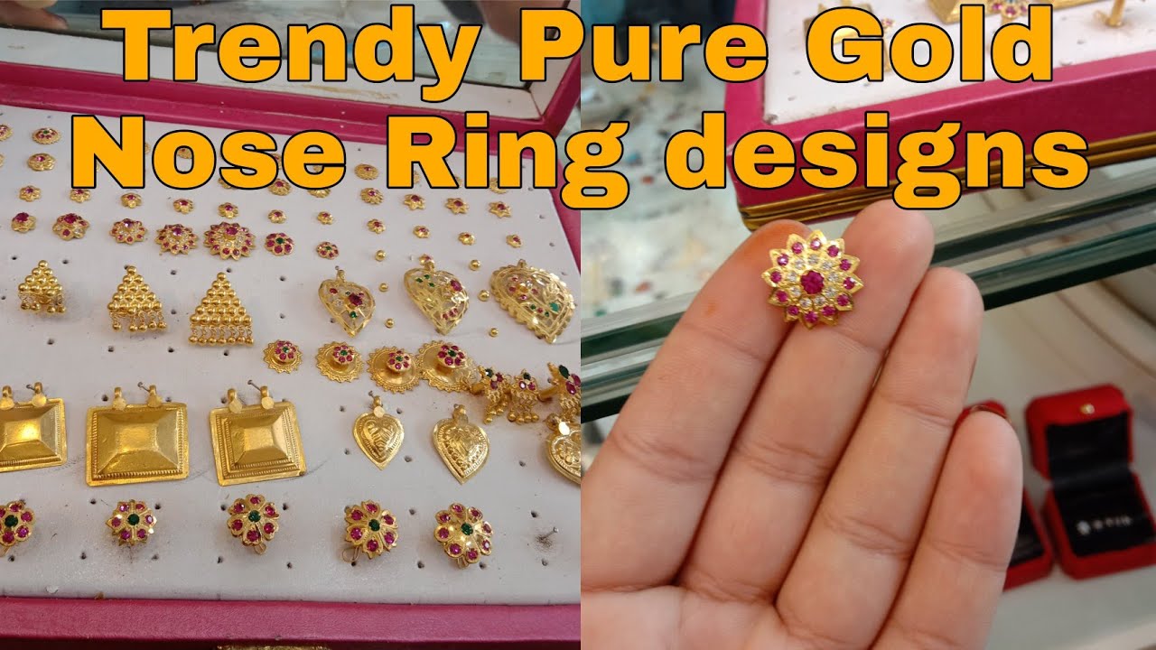 Gold Nose Ring designs Beautiful and Stylish gold nose ring type gold ...