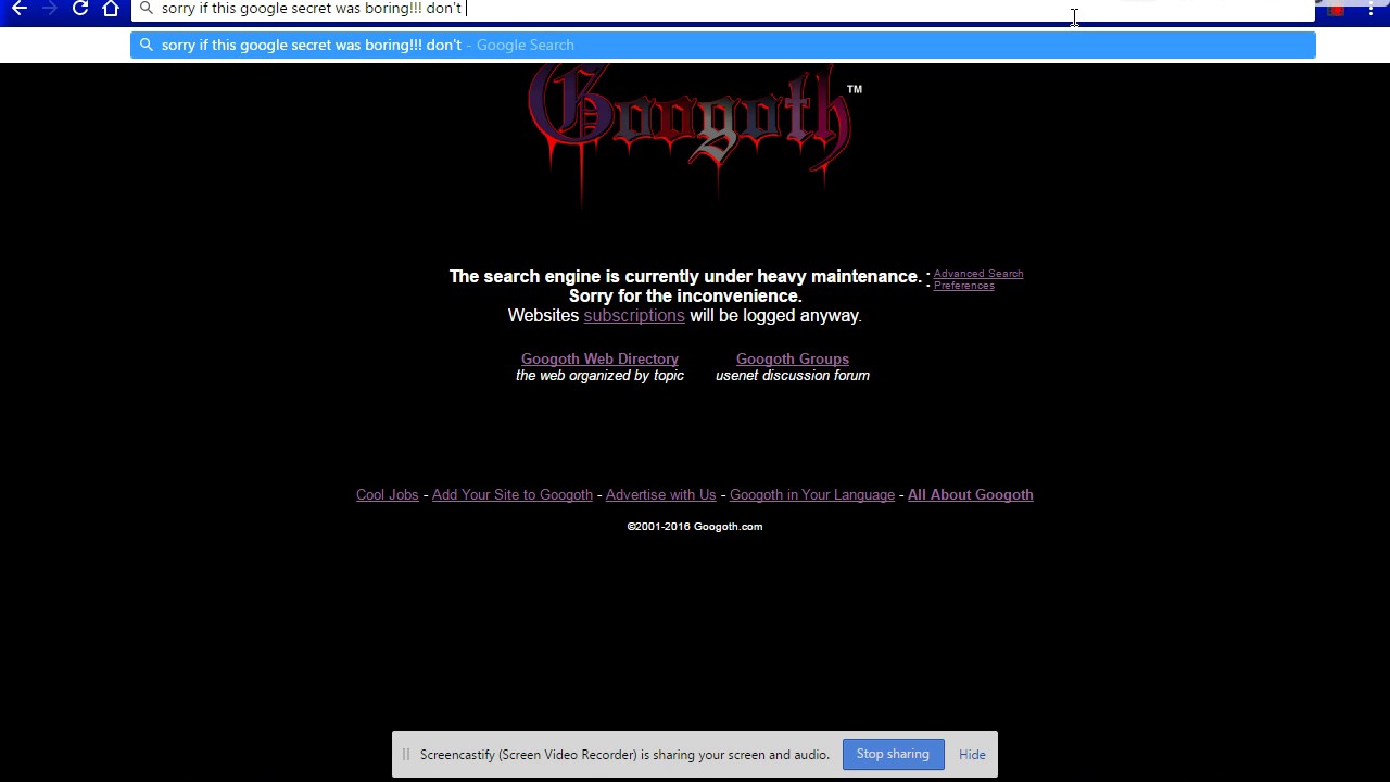 Google Secrets: Googoth? - YouTube