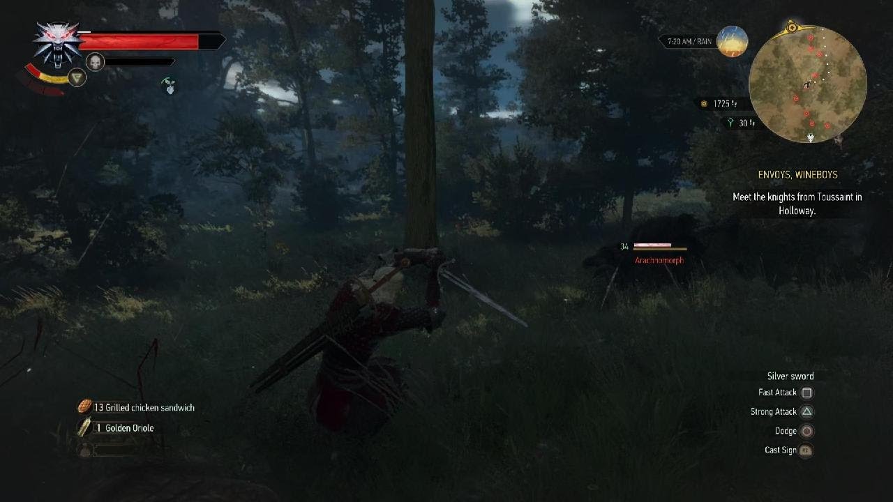 The Witcher 3: Wild Hunt arachnomorph monster nest location - YouTube
