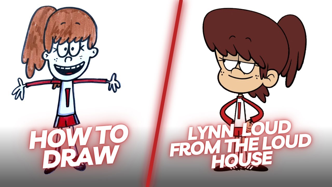 How to Draw Lynn Loud From The Loud House - YouTube