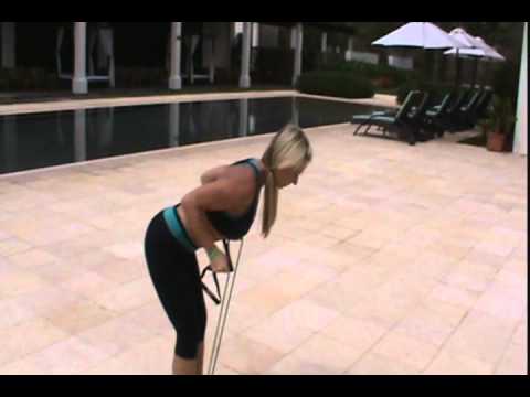 Triceps Kickback - Resistance Bands - YouTube