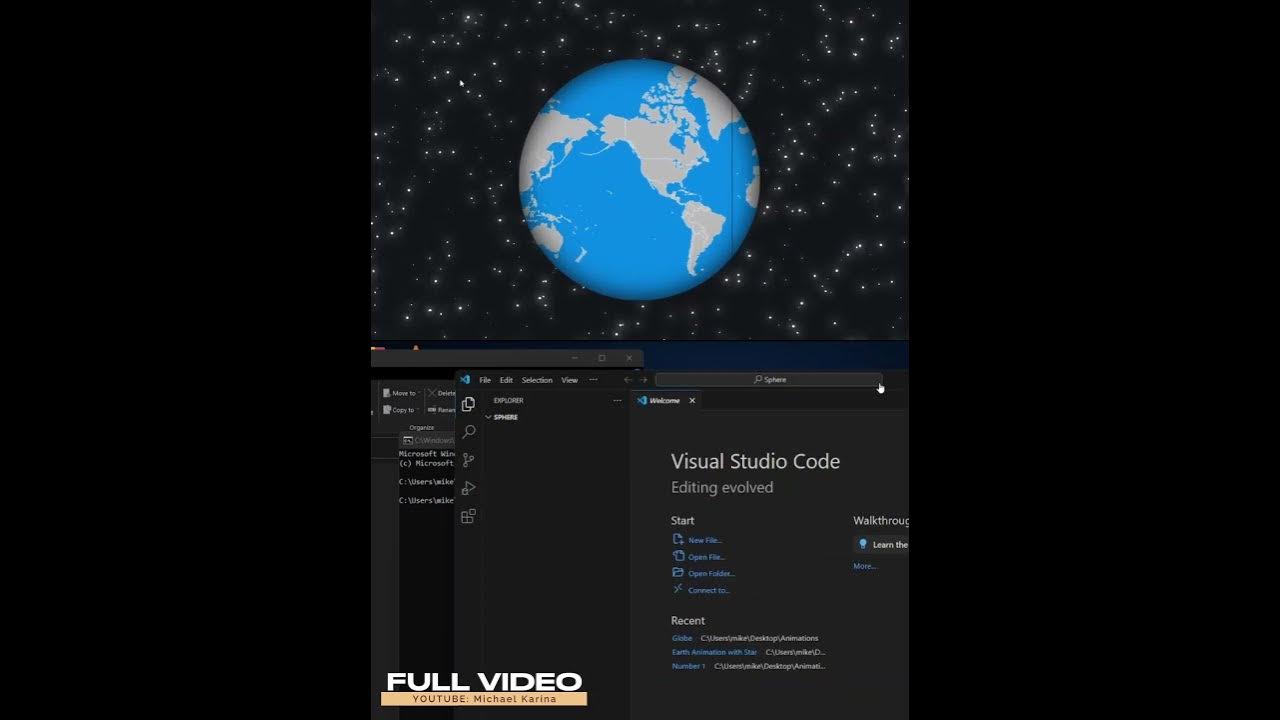 How To Make 3d Realistic Rotating Sphere In A Webpage Using Html Css And Javascript Youtube