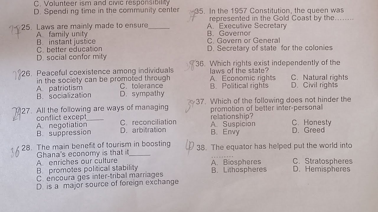 Likely 2025 BECE Social Studies Questions & Mock - YouTube
