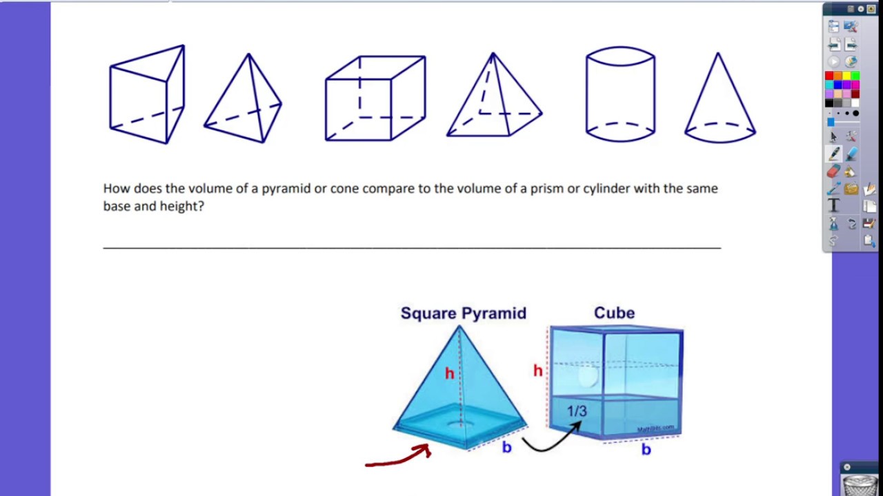 Chapter 11 Section 4: Volume of Pyramid/Cone - YouTube