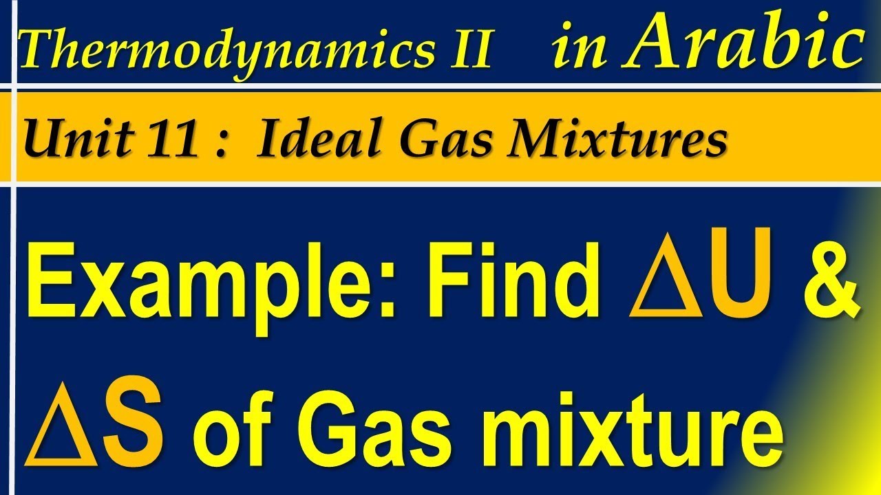 9 Example Find delta U & delta S of Gas mixture - YouTube
