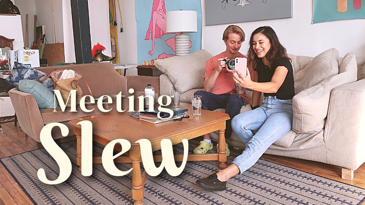 Meeting SLEW 👨🏻‍🎨 Patreon Painting Collab, Brooklyn NYC Art Vlog - YouTube