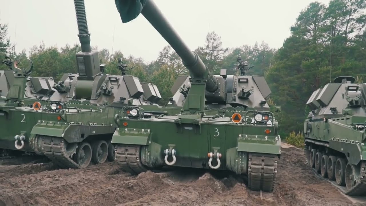 Самохідна артилерійська установка "KRAB" у Польщі - YouTube