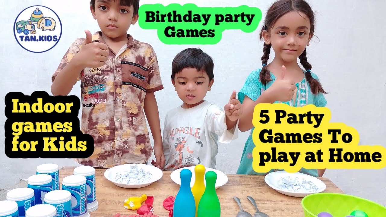 5 Indoor games for kids | One minute games | Birthday party games for ...