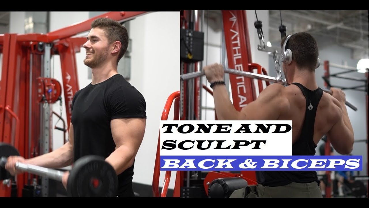 SCULPT YOUR UPPER BODY Full Back & Bicep Workout - YouTube