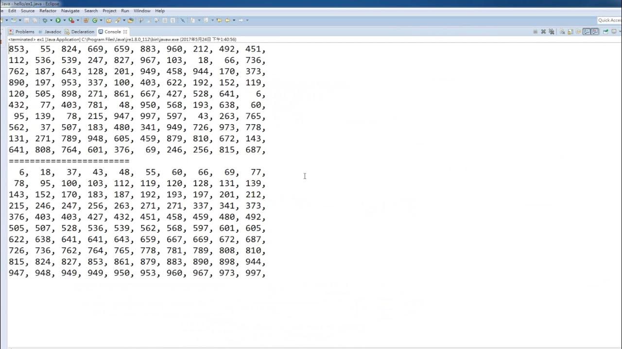 #45 Java中Arrays類別的sort, parallelSort方法完成排序 - YouTube