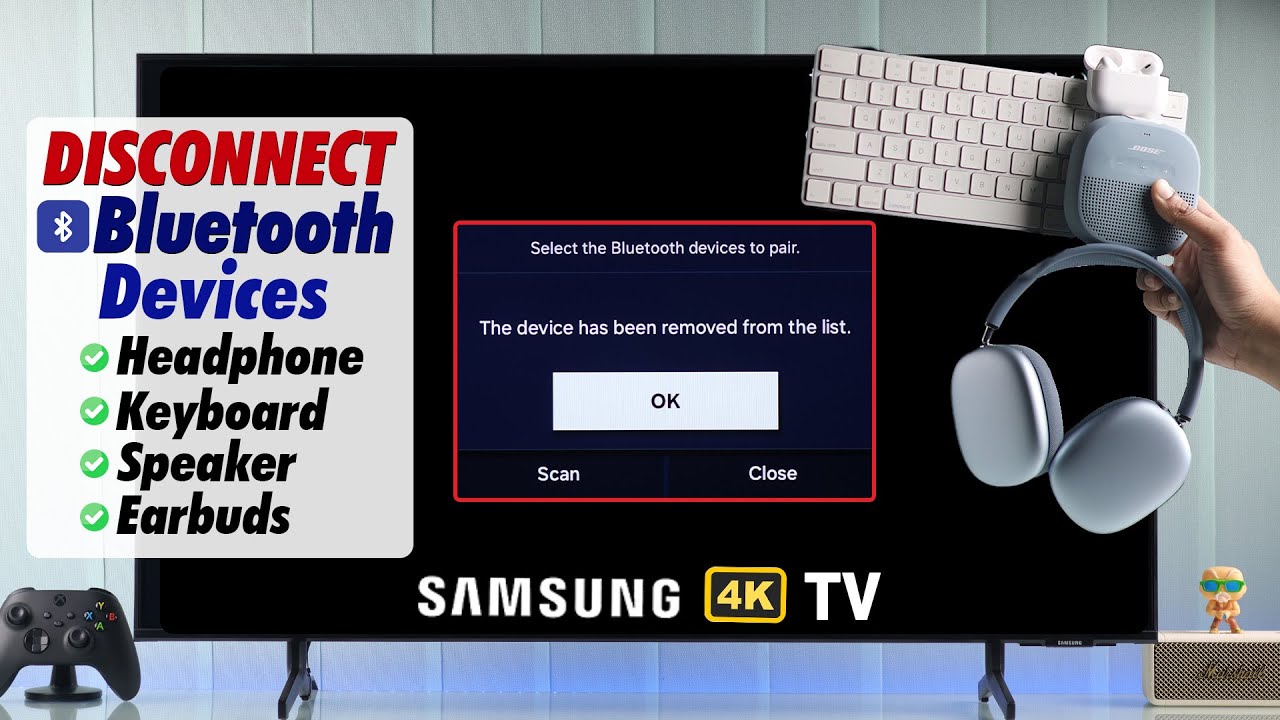 Samsung Smart TV: How to Disconnect/ Unpair Bluetooth Headphones ...