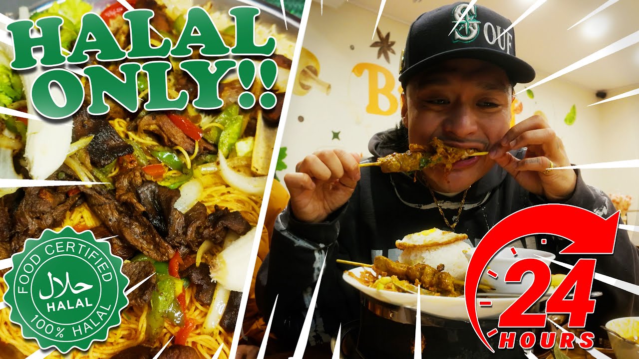 Eating Only HALAL FOOD for 24 HOURS! - YouTube