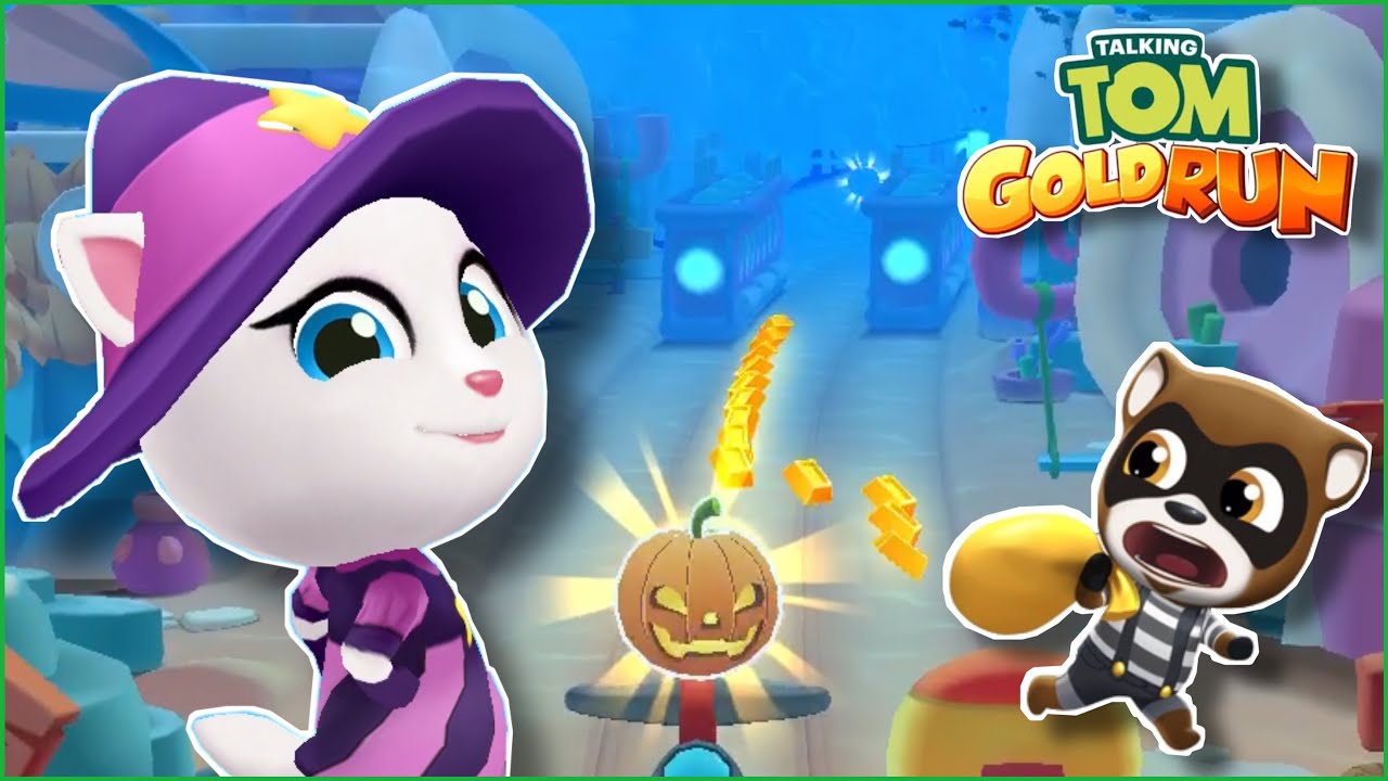 TALKING TOM GOLD RUN HALLOWEEN 2020 | TALKING WITCH ANGELA - YouTube