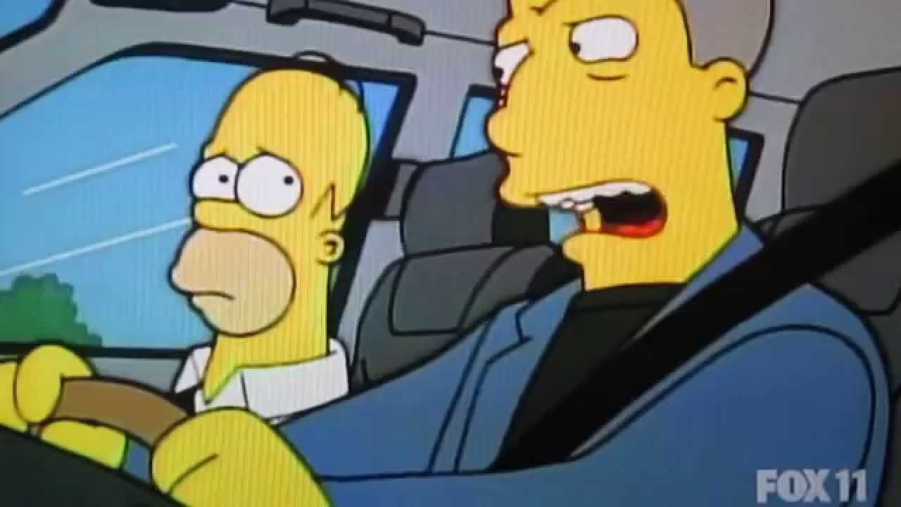 Homer Simpson & Tab Spangler Car Ride (Homer's too fat) - YouTube