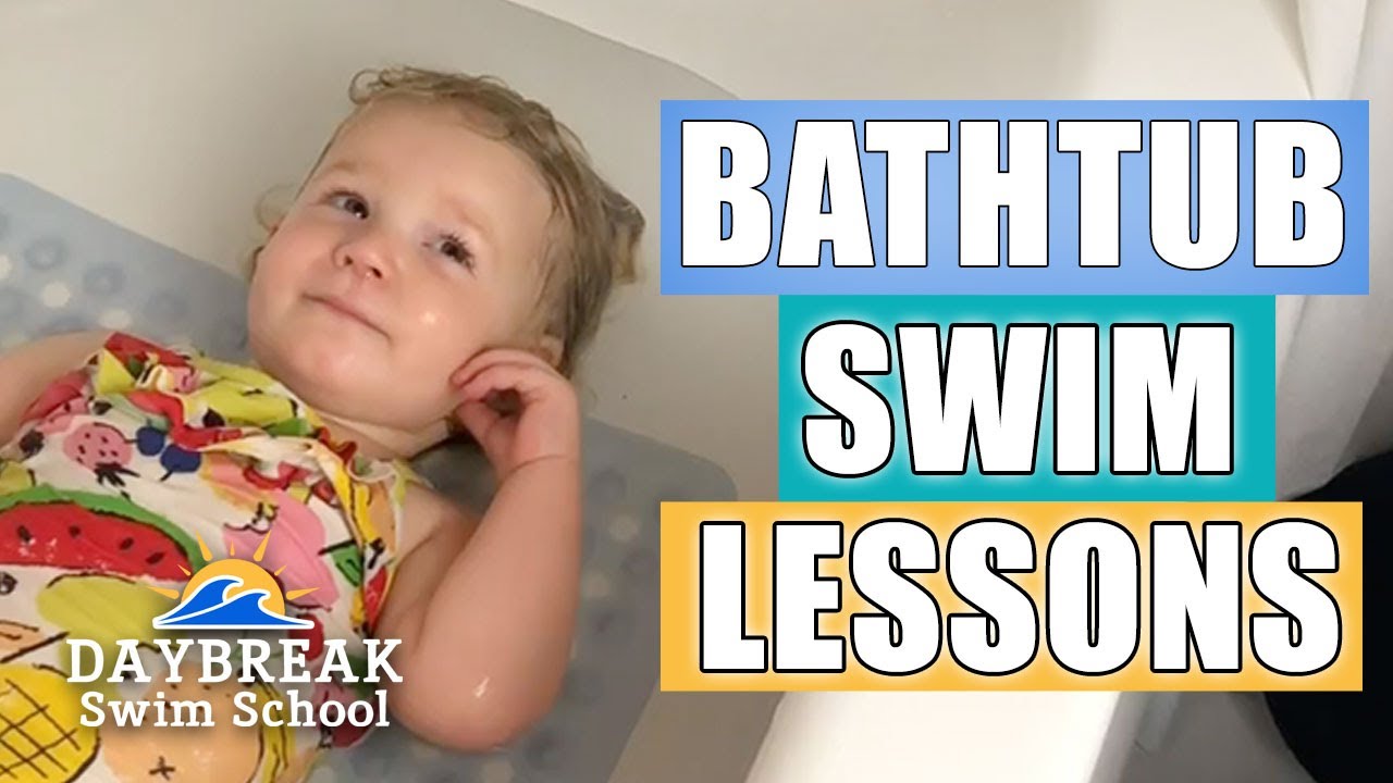 Bathtub Swim Lesson for Babies (Practicing Swimming Skills in the Tub ...