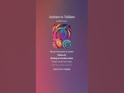 Activate to Validate - YouTube