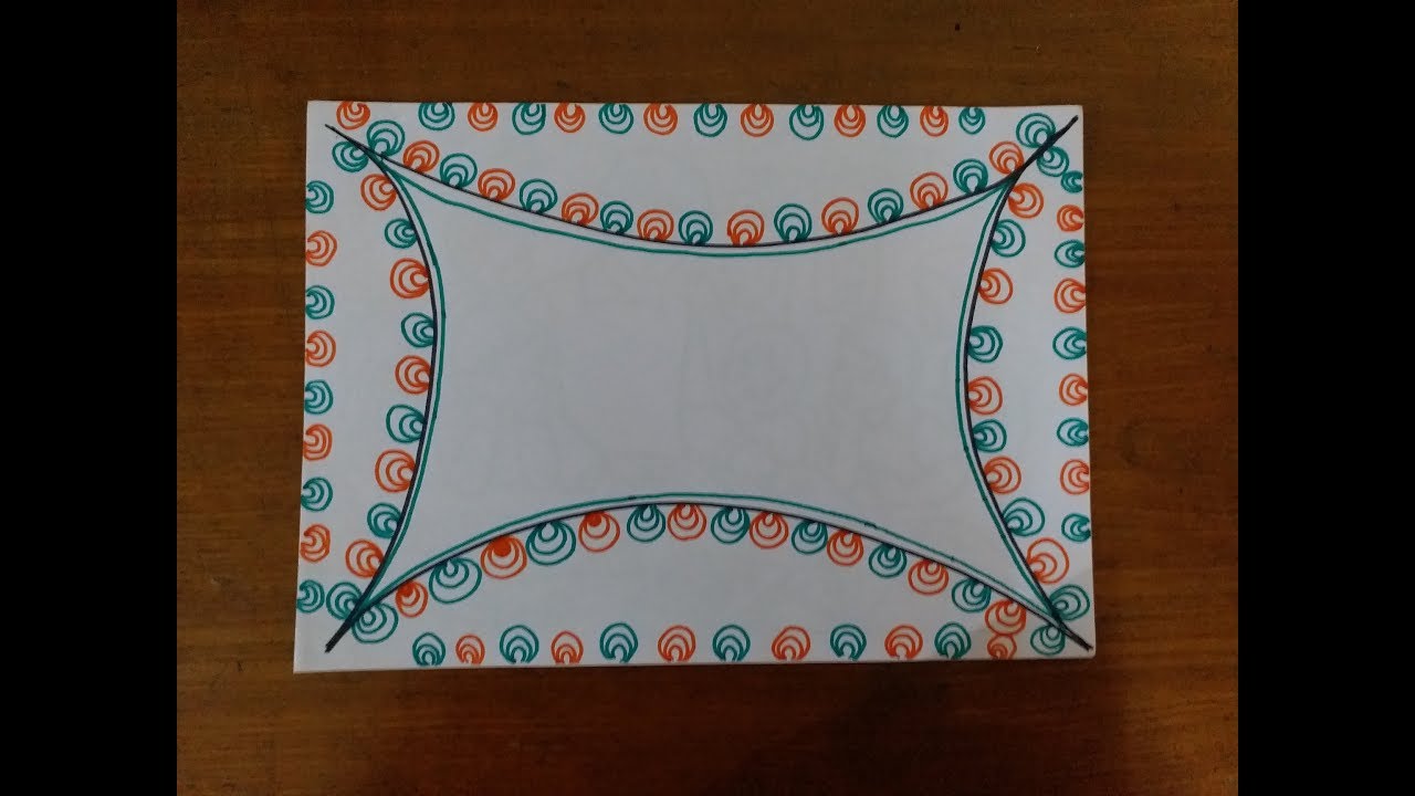 DIY || Simple, Easy & Decorative Border Design For Project File || Back ...