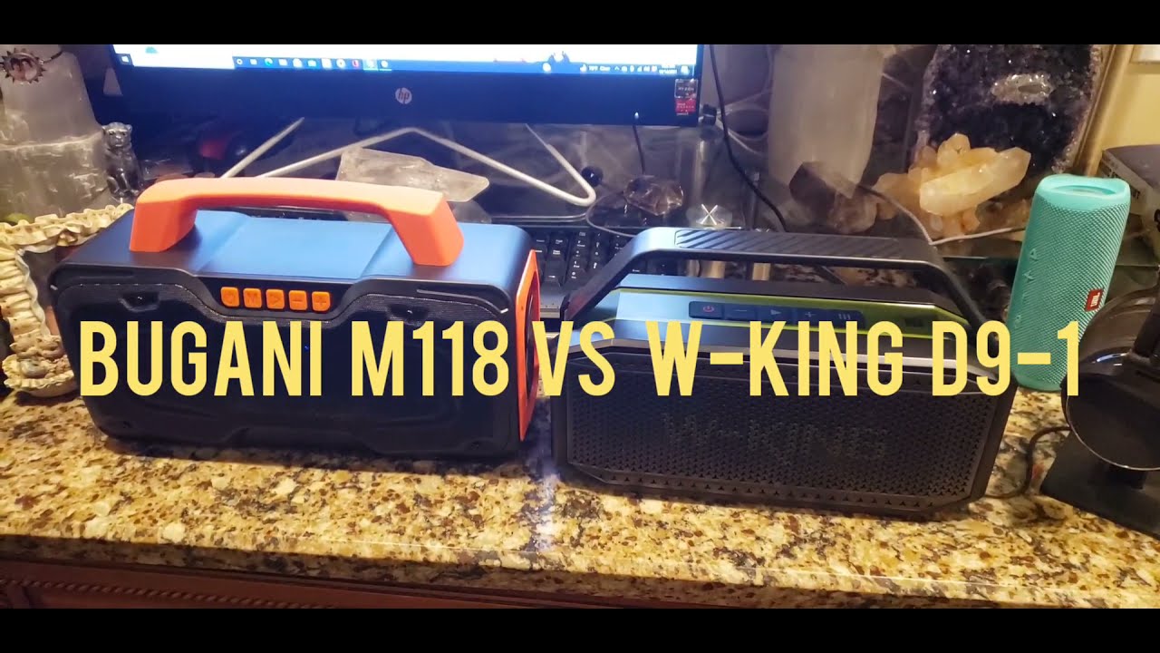 Review - Bugani M118 vs W-King D9-1 Bluetooth Speaker Sound Test - YouTube