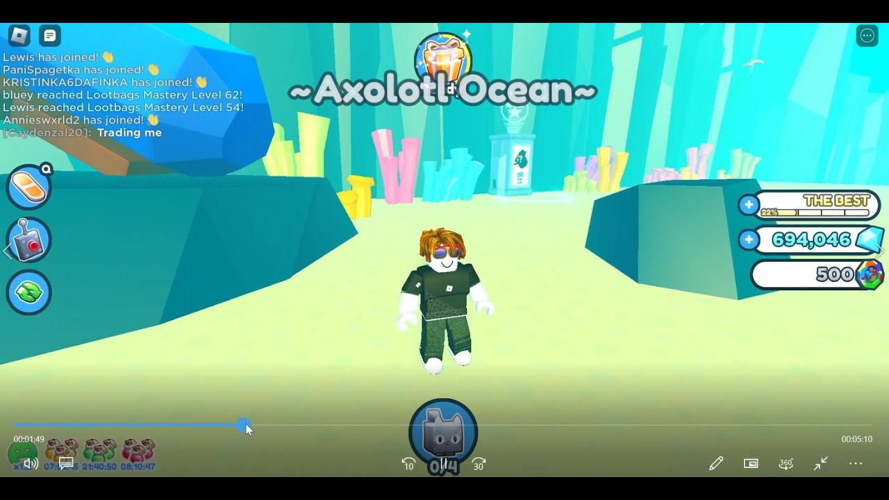 Pet sim x Axolotl Ocean - YouTube