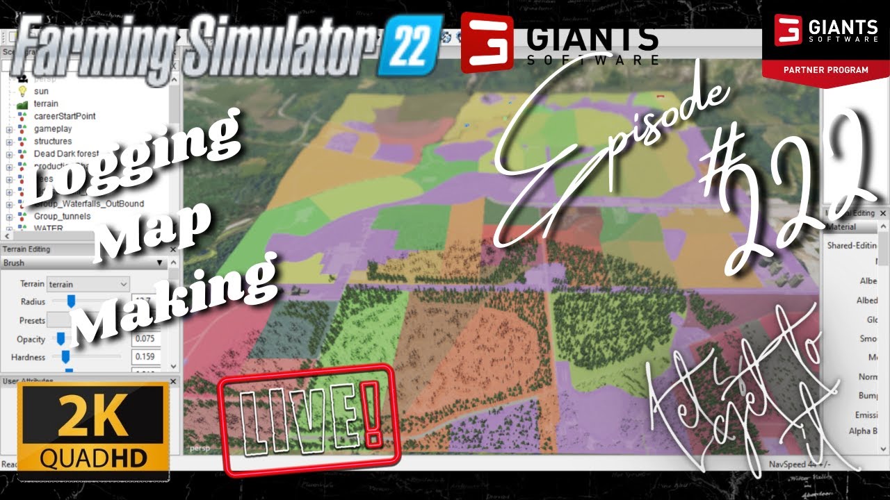 Farming Simulator 22 Forestry AKA Logging map making, indoor mask ...