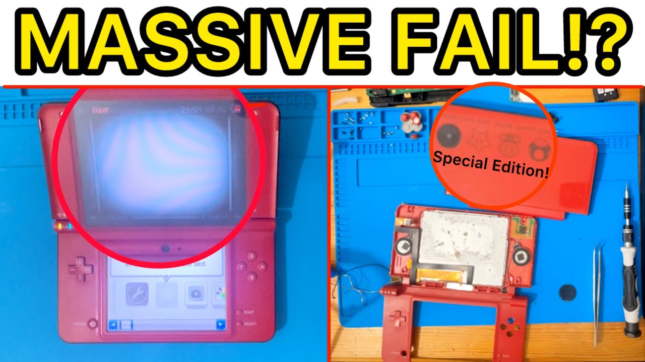Beginner Tries to Repair a Nintendo DSi XL Screen – Worst Repair So Far ...