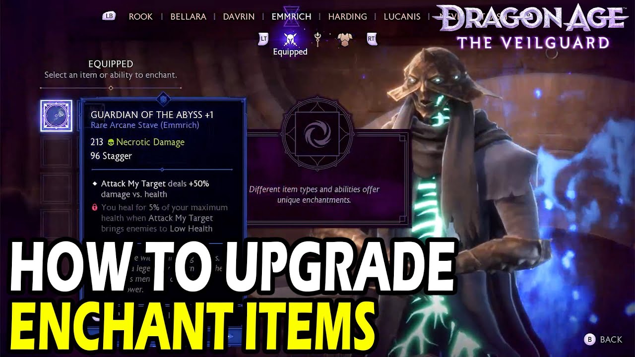How to Upgrade & Enchant Items in Dragon Age The Veilguard - YouTube