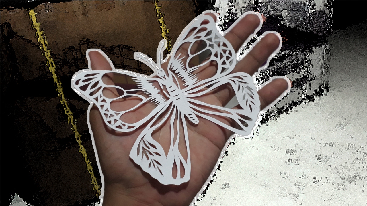 DIY Butterfly Paper Stencil Cutting - YouTube
