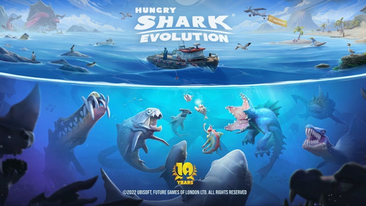 playing hungry shark evolution infinite money and gems unlocking all ...