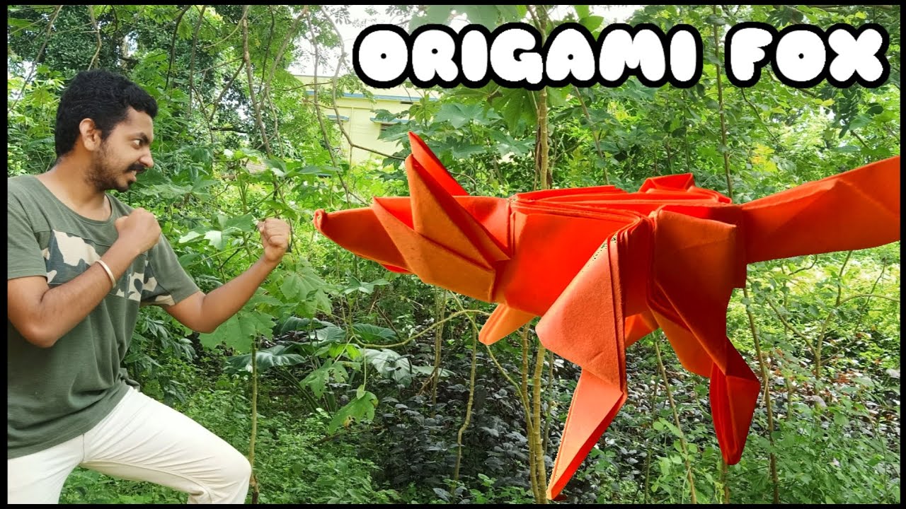 Origami Fox Tutorial (Saku) | Paper craft - YouTube