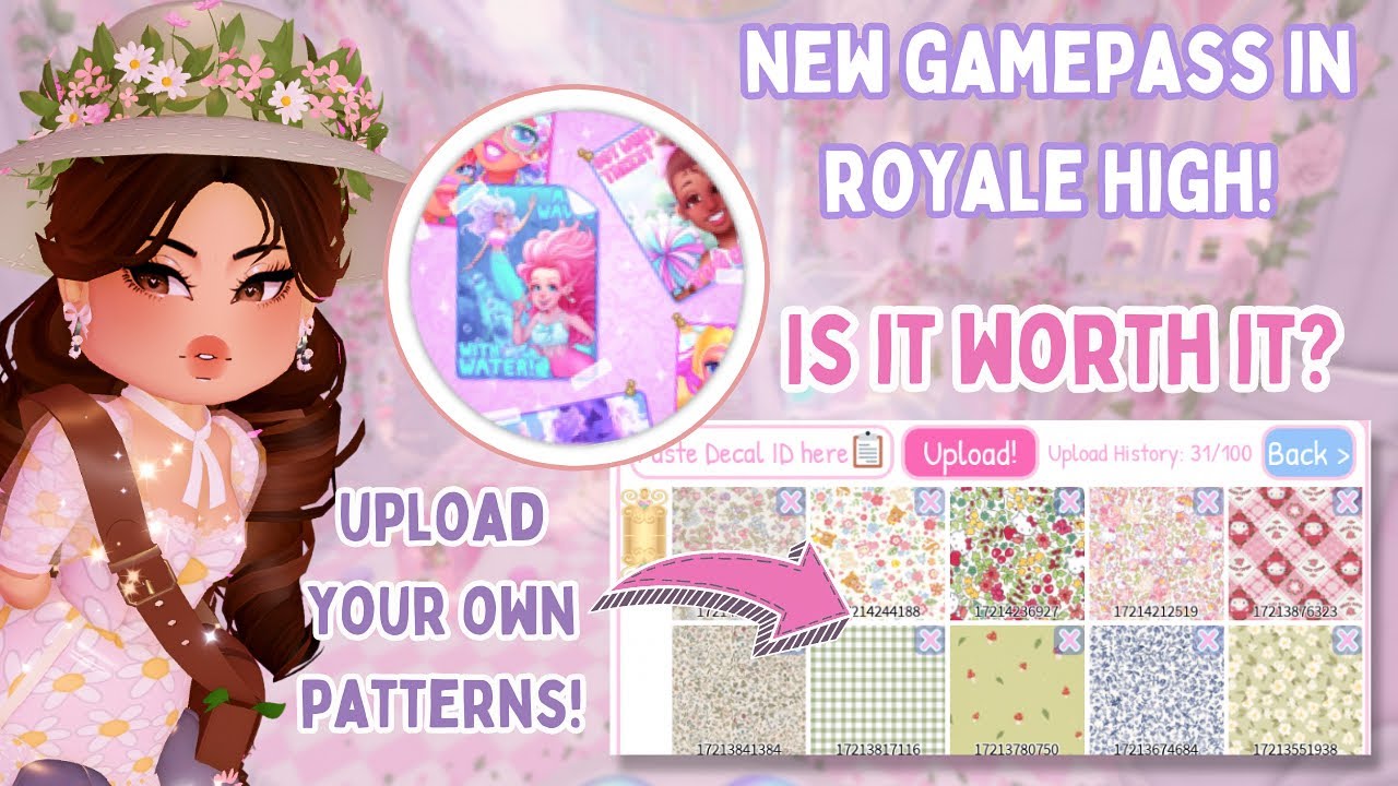 HOW TO USE THE NEW FABRIC GAMEPASS IN ROYALE HIGH 👗🌸 // IS IT WORTH IT ...