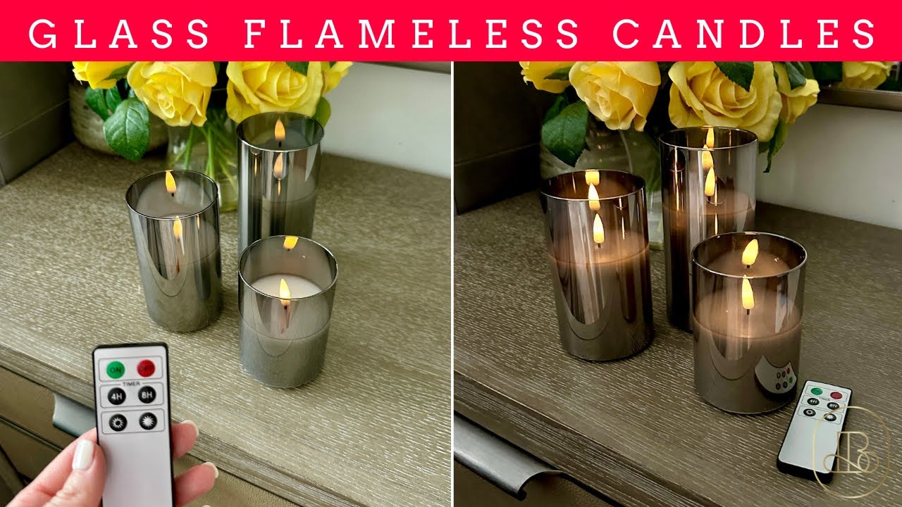 Elegant Ambiance at Your Fingertips: Glass Flameless Candles With ...