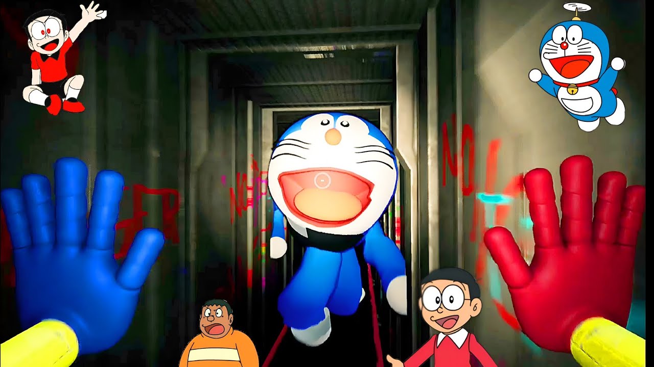 huggy wuggy is doraemon | poppy playtime chapter 1 - YouTube