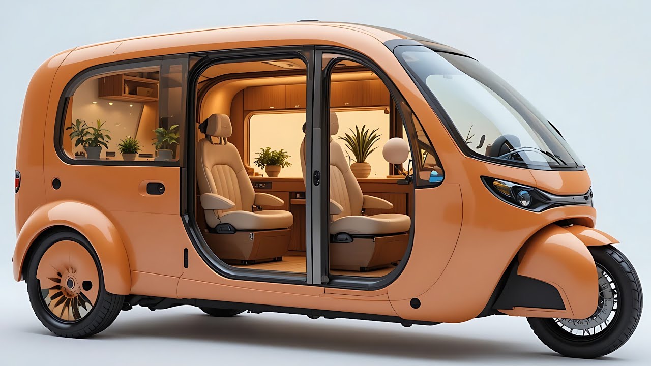 “2025 Electric Tricycle Camper | Futuristic 3-Wheel RV with Luxury ...