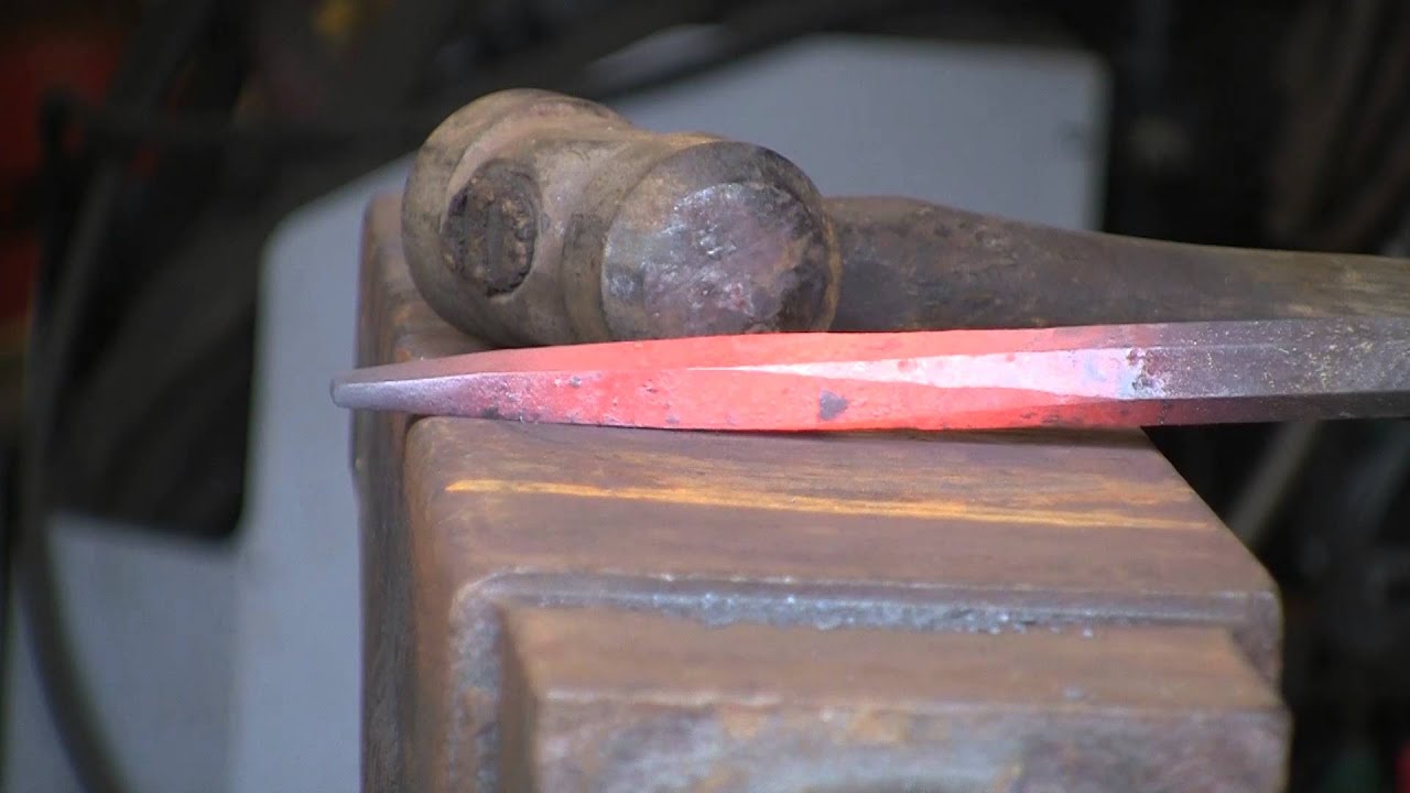 Forging a punch / pritchel - YouTube