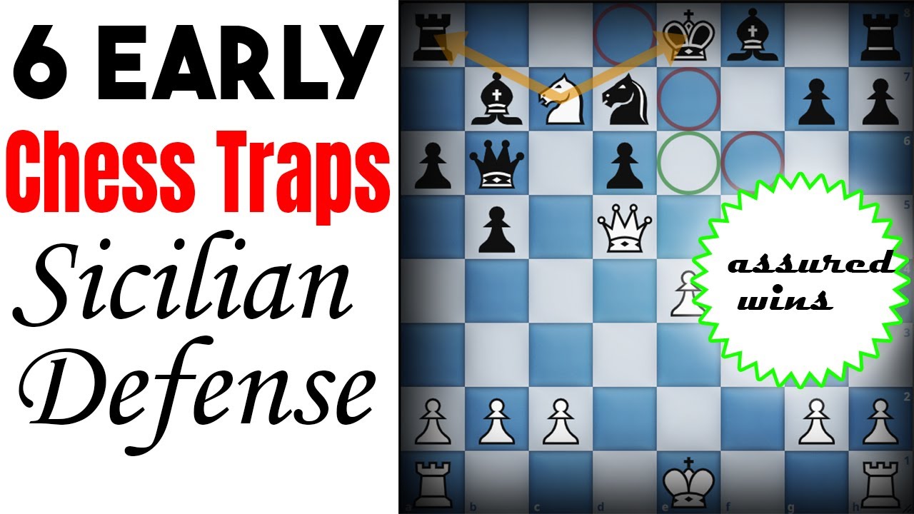 6 Sicilian defense Traps For White | Chess Traps to WIN FAST - YouTube