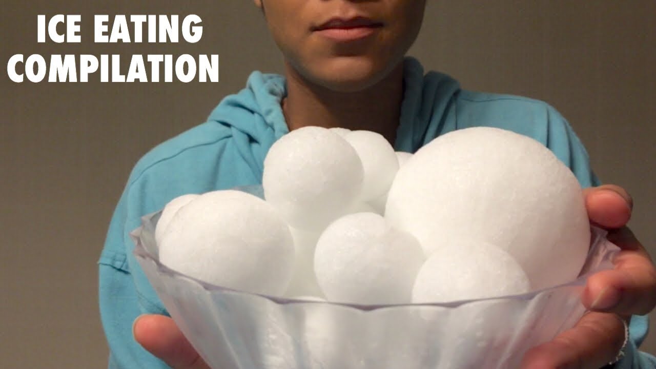 ASMR ICE EATING COMPILATION - YouTube
