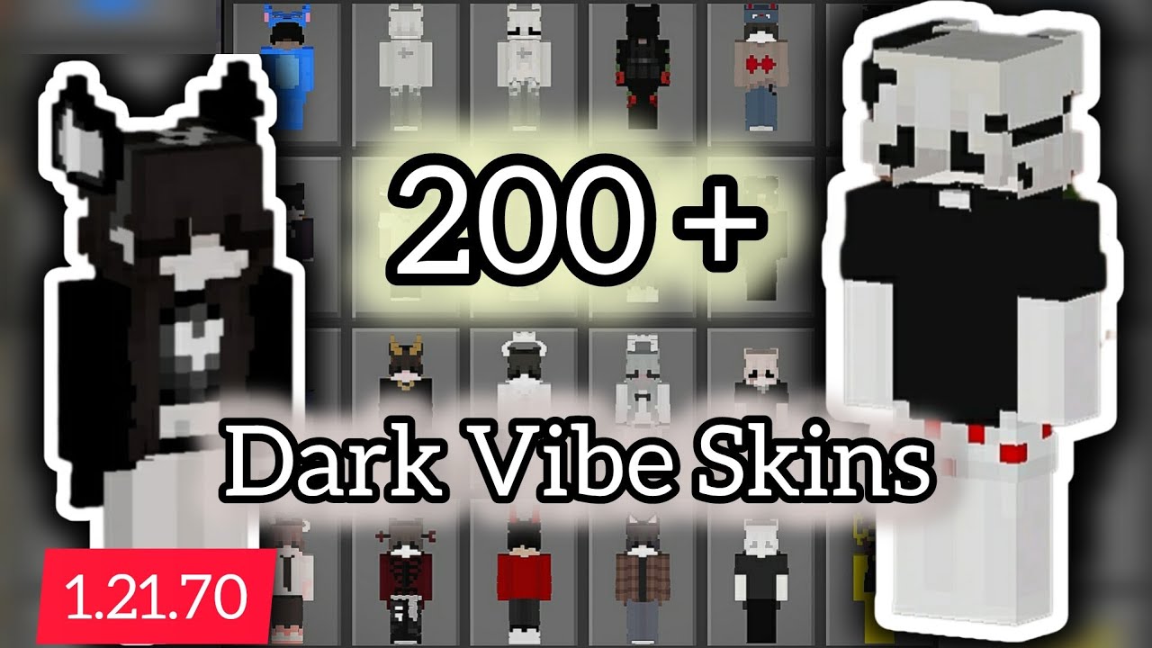 MCPE 1.21.70 NEW 200+ Dark vibe Cosmetics Skins | EXT FAHAD | Android ...
