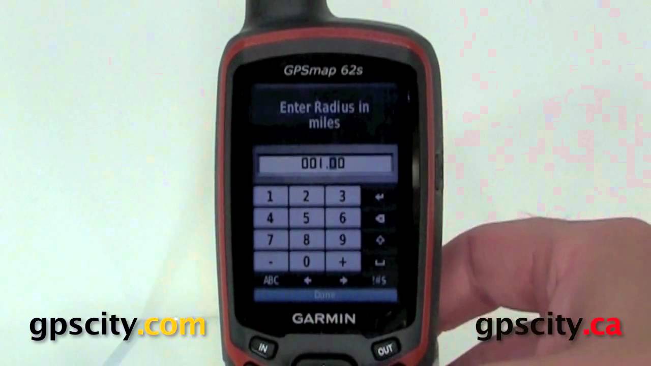 Proximity waypoints in the Garmin GPSMap 62S with GPSCity - YouTube