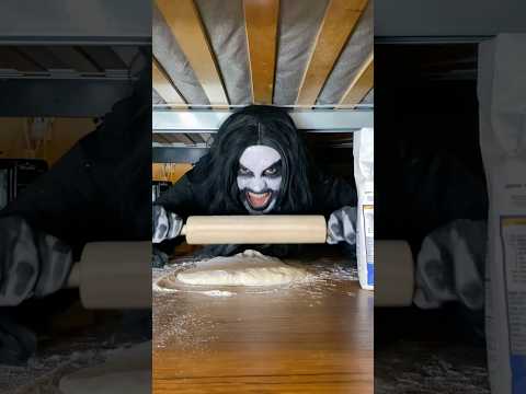 Monster makes pizza under the bed 🤣👻 #shorts