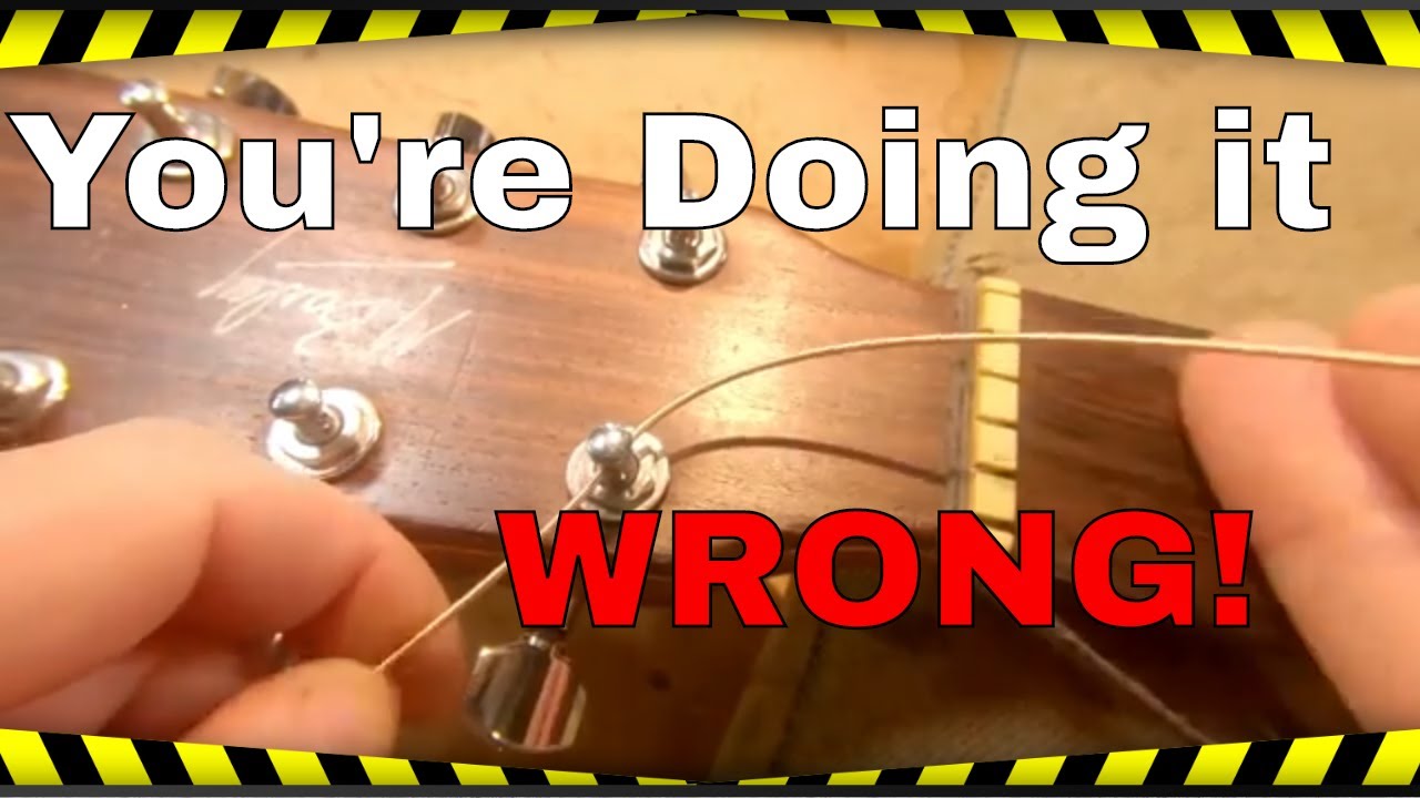 How to String Up a Guitar the RIGHT WAY!! - YouTube