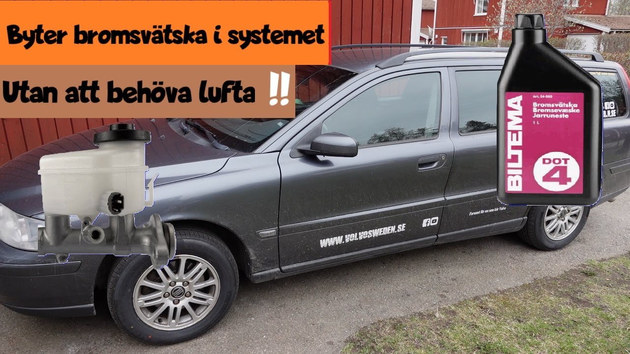 Vi byter bromsvätska i hela bromssystemet utan att behöva lufta - YouTube