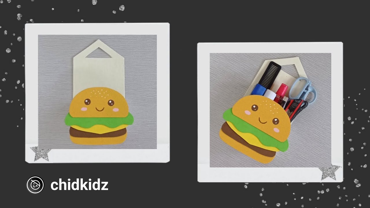 Kawaii Cute Hamburger Hanging Rack Cardboard [ 3 Minute Craft ] - YouTube