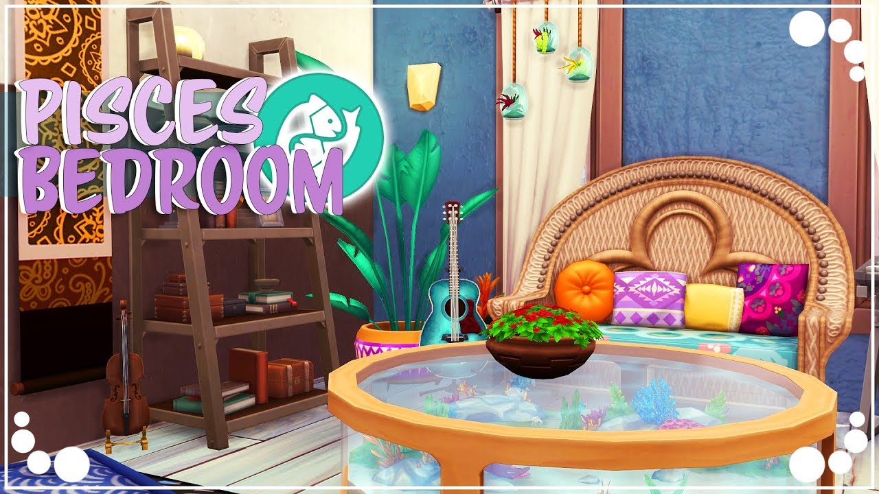 PISCES BEDROOM ♓⭐ - ZODIAC SIGN SERIES | The Sims 4 | Room Build - YouTube