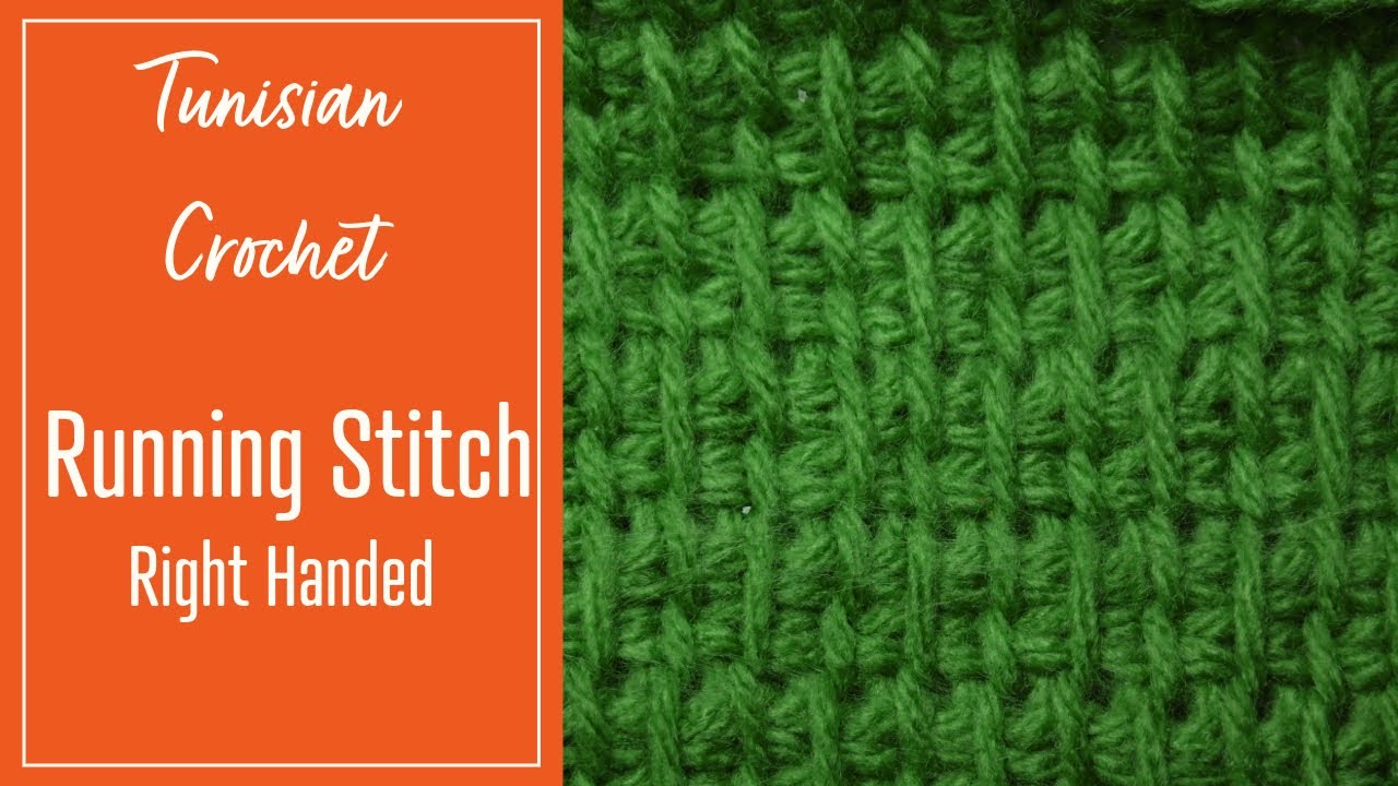 Tunisian Crochet Running Stitch [Right-Handed] - YouTube