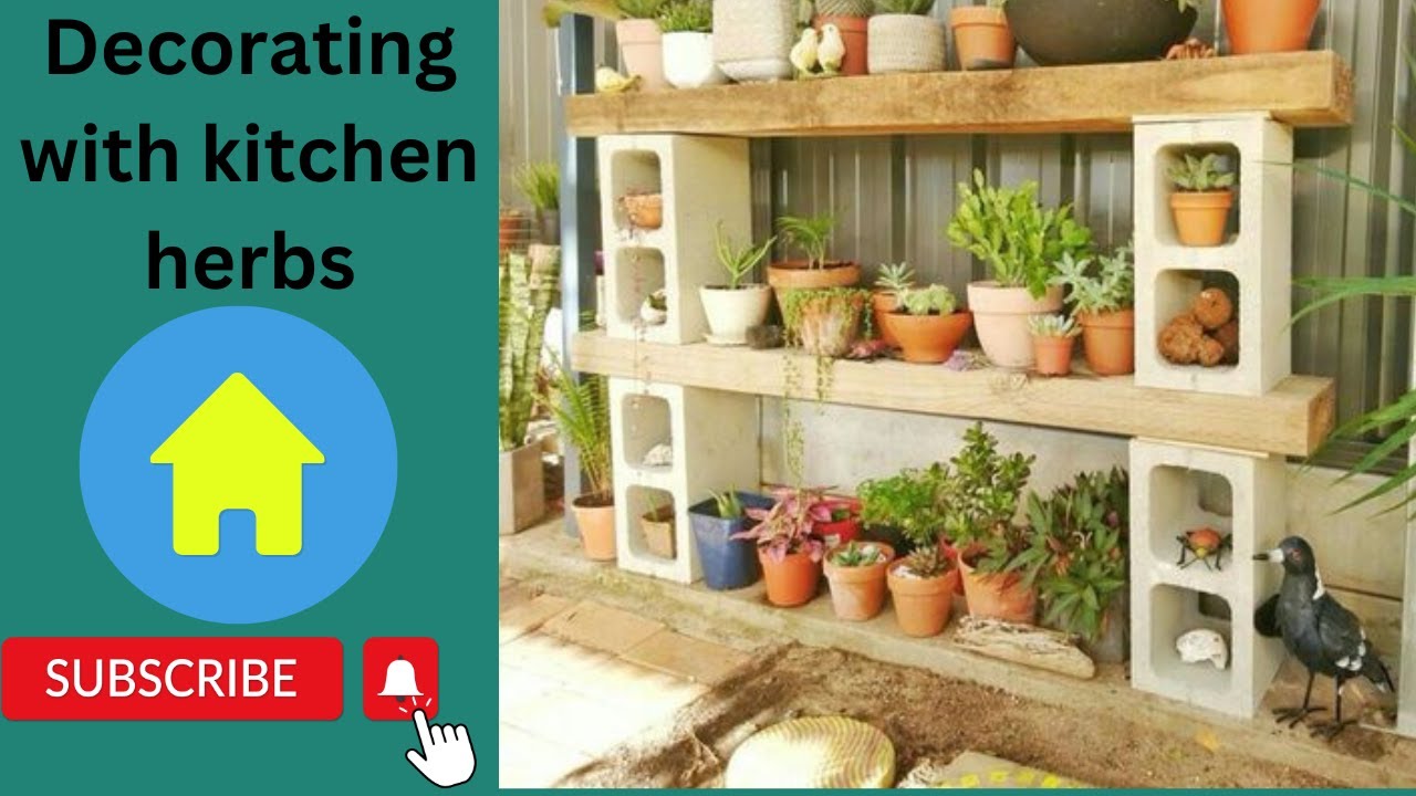 Decorating with kitchen herbs write 12 point HD video - YouTube