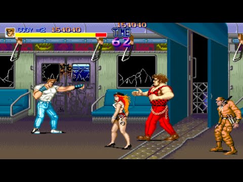 Final Fight (ARCADE 1989) - Longplay Walkthrough - SUBWAY PARK - STAGE 2